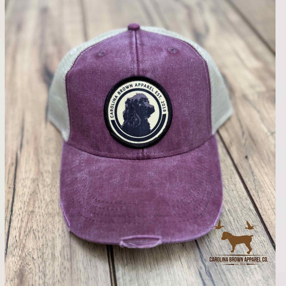 Boykin CB Kooper logo Burgundy and Tan Hat – Carolina Brown Apparel